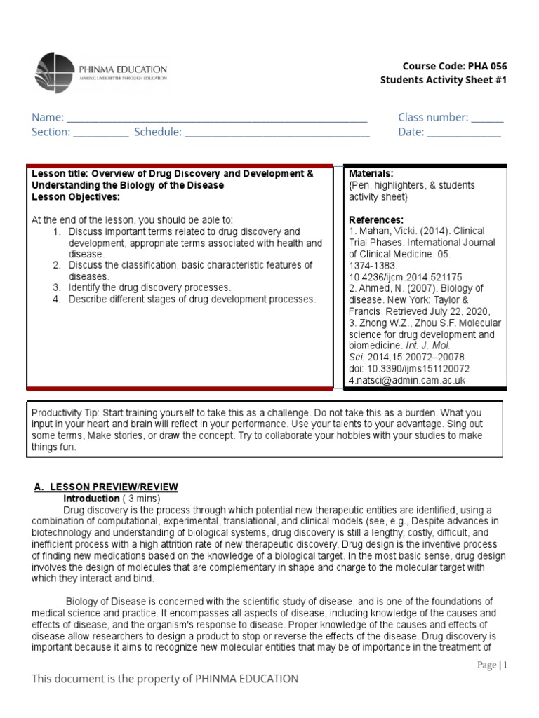 Module 1 - SAS Original | PDF | High Throughput Screening | Drug Discovery