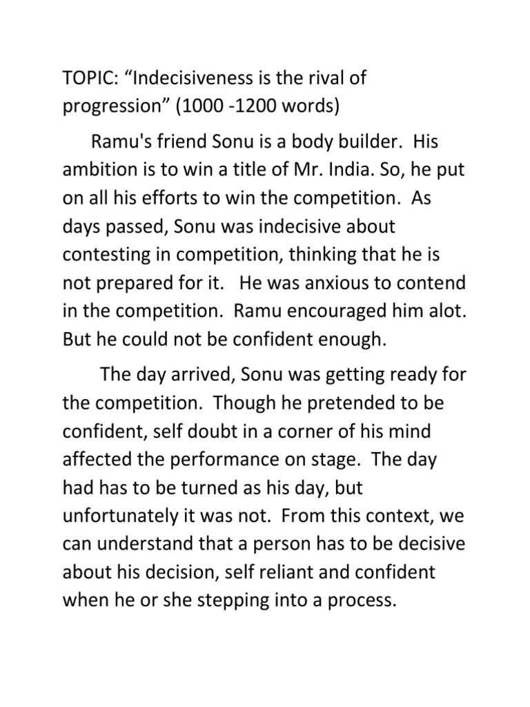 Indecisive | PDF | Cognitive Science | Psychological Concepts