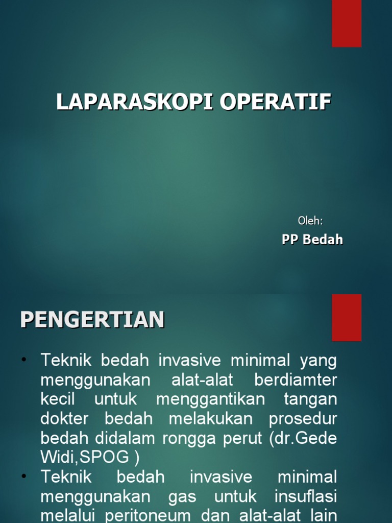 Laparaskopi Operatif Dan Alat RIA | PDF