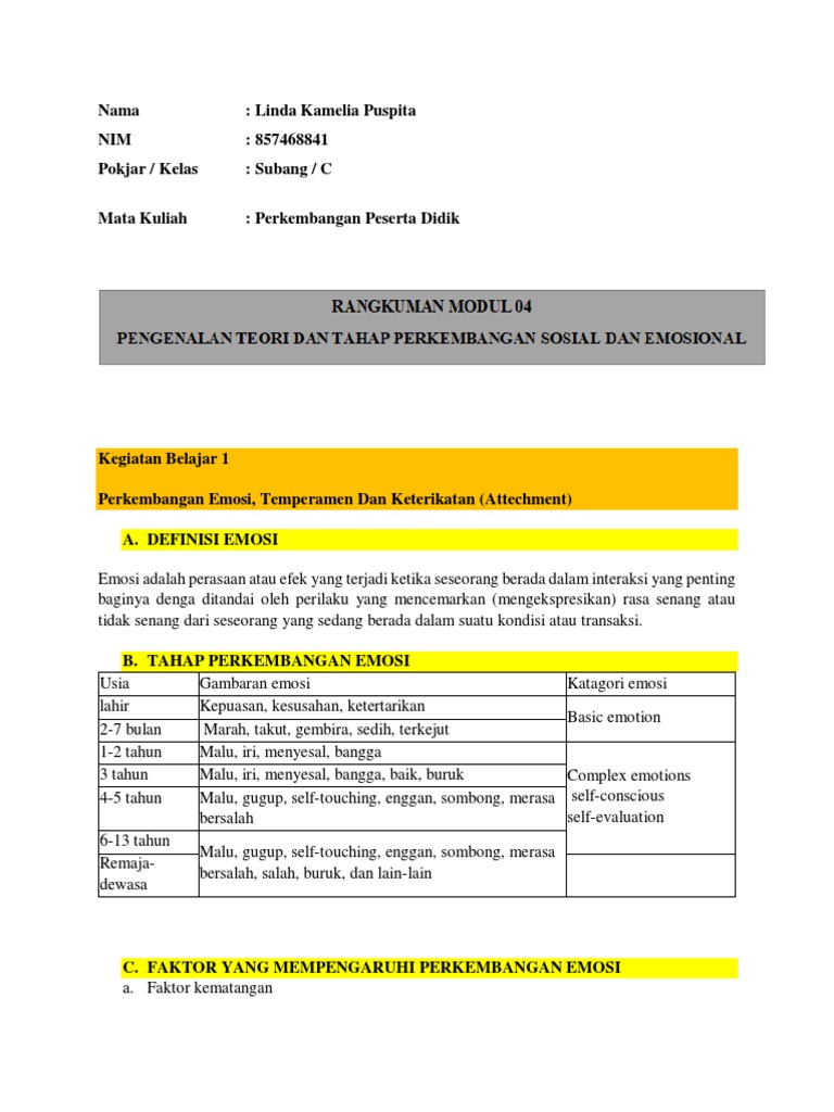 Resume Dan Peta Konsep PPD Modul 4 - Linda Kamelia Puspita - 857468841 | PDF | Sains & Matematika