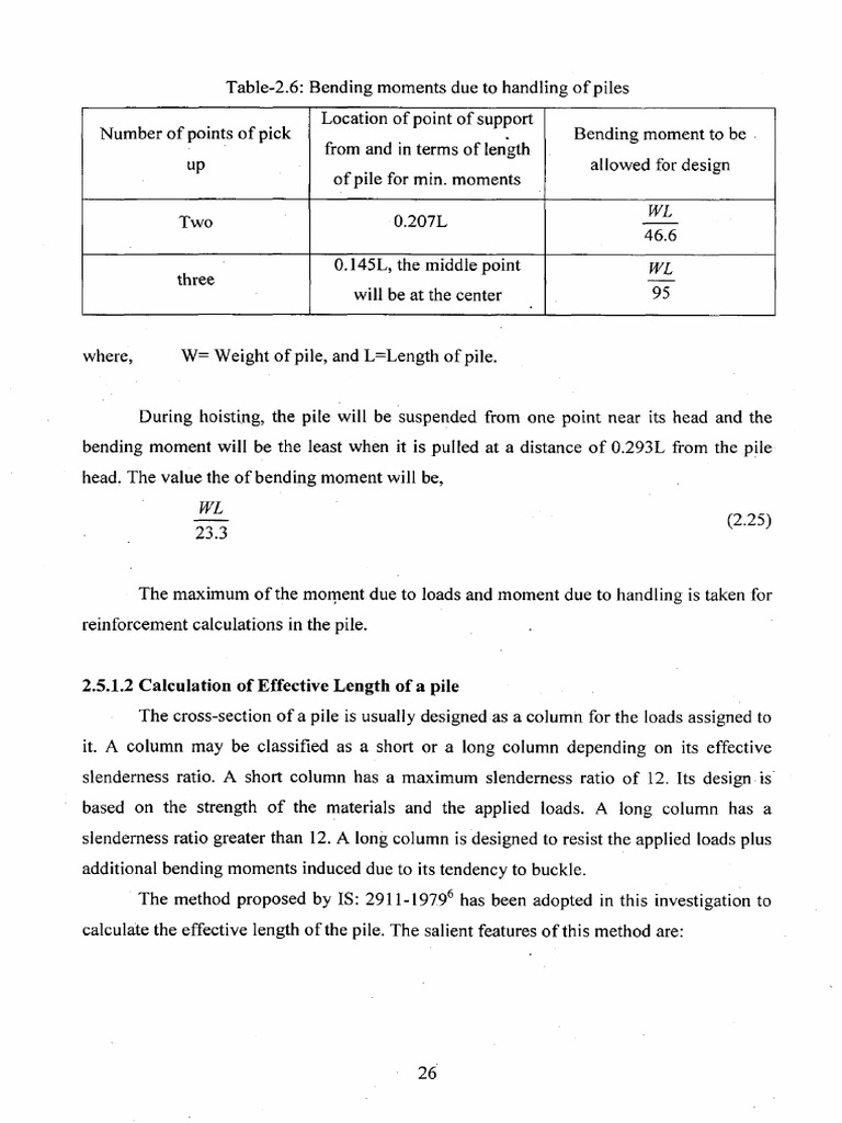 Pile Effective Length | PDF | Deep Foundation | Bending