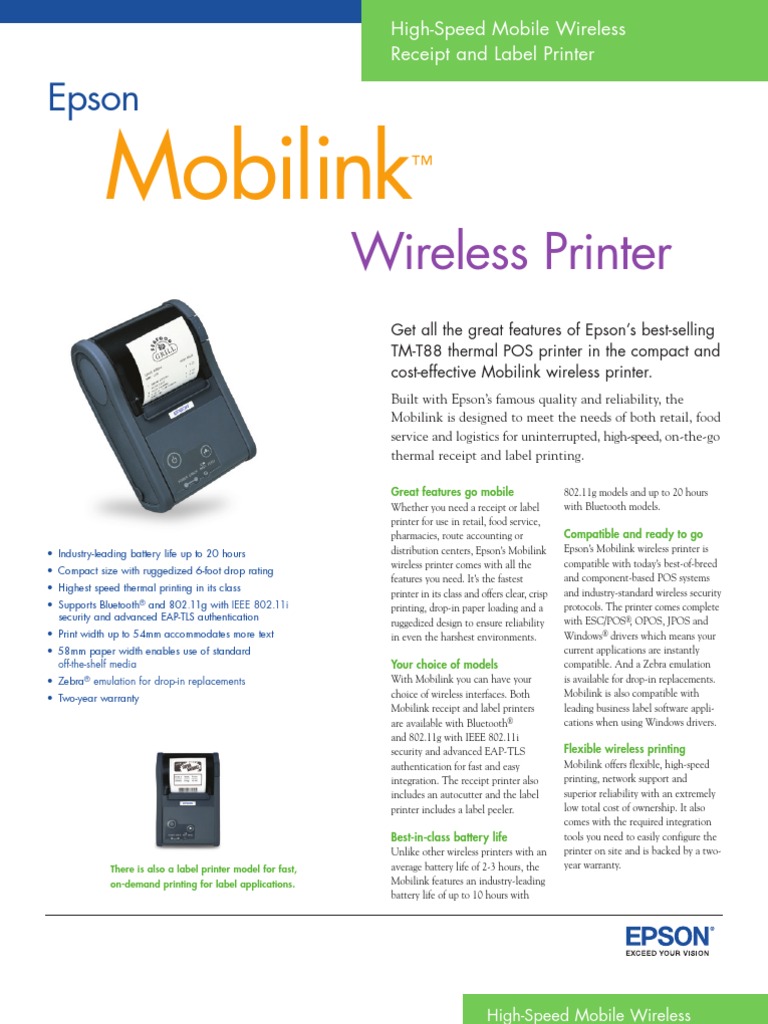 Mobilink Ds | PDF | Printer (Computing) | Computer Hardware