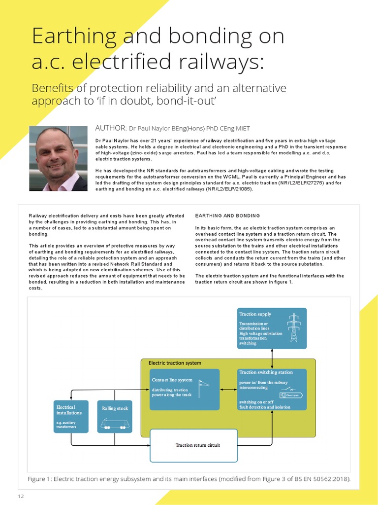 Earthing and Bonding for AC Railways | PDF | Alternating Current ...