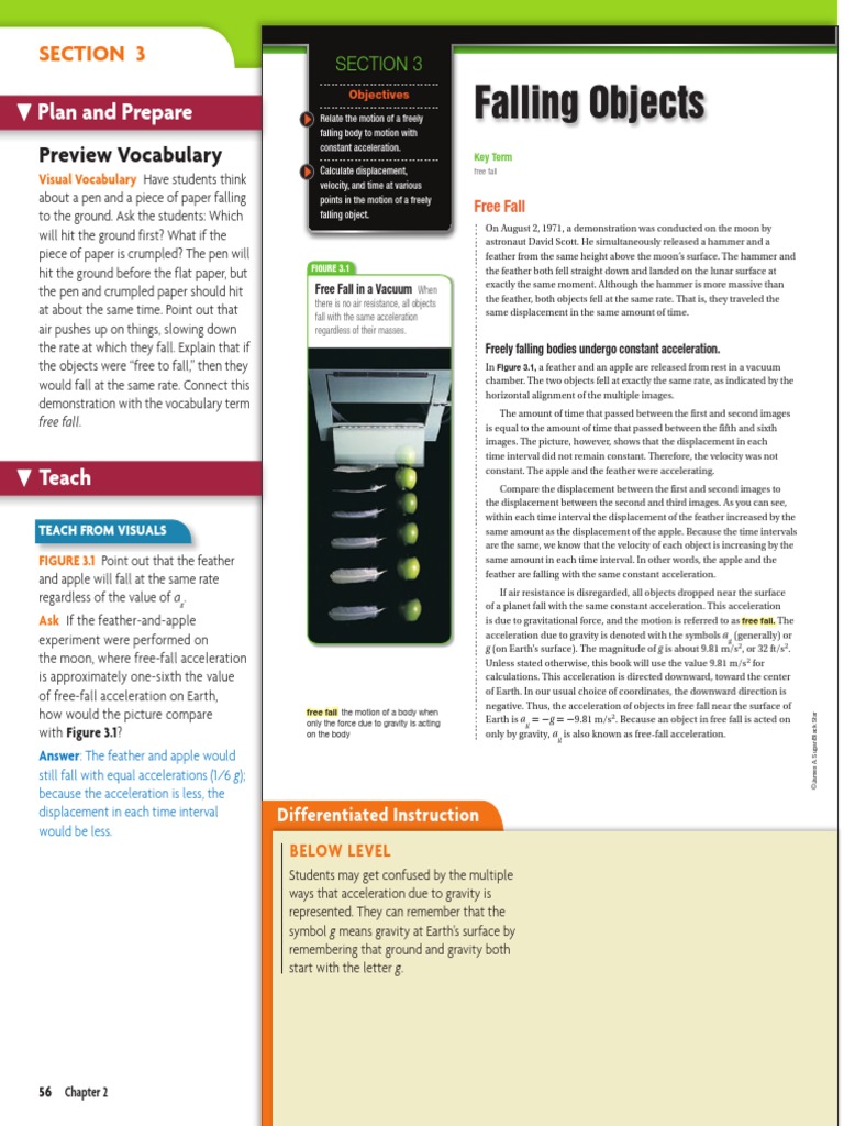 2 3 Falling Objects | PDF | Acceleration | Velocity