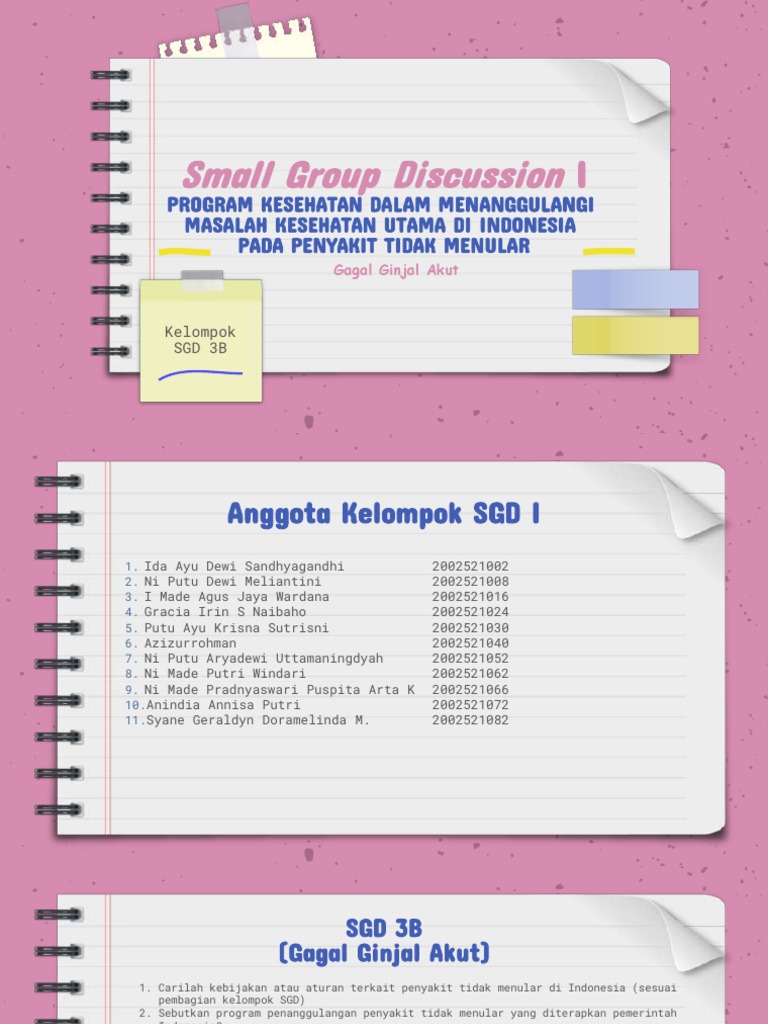 SGD 1 - Kelompok 3B - Kep Komunitas I | PDF