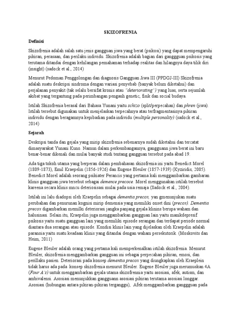 SKIZOFRENIA | PDF | Pengembangan Diri