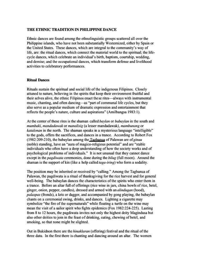 PDF The Philippine Ethnic Tradition Dance DL | PDF | Bride | Dances
