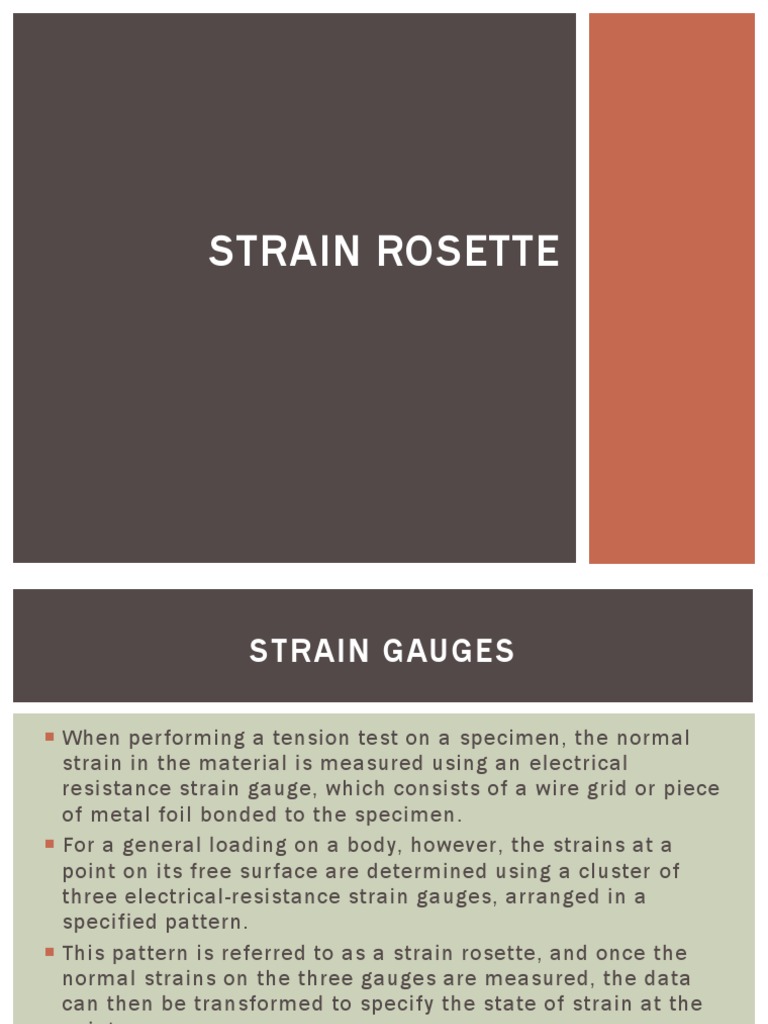 Measuring Strains Using Strain Rosettes and Electrical Resistance ...