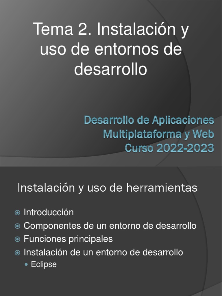 Instalación y Uso de Eclipse IDE | PDF | Entorno de desarrollo ...