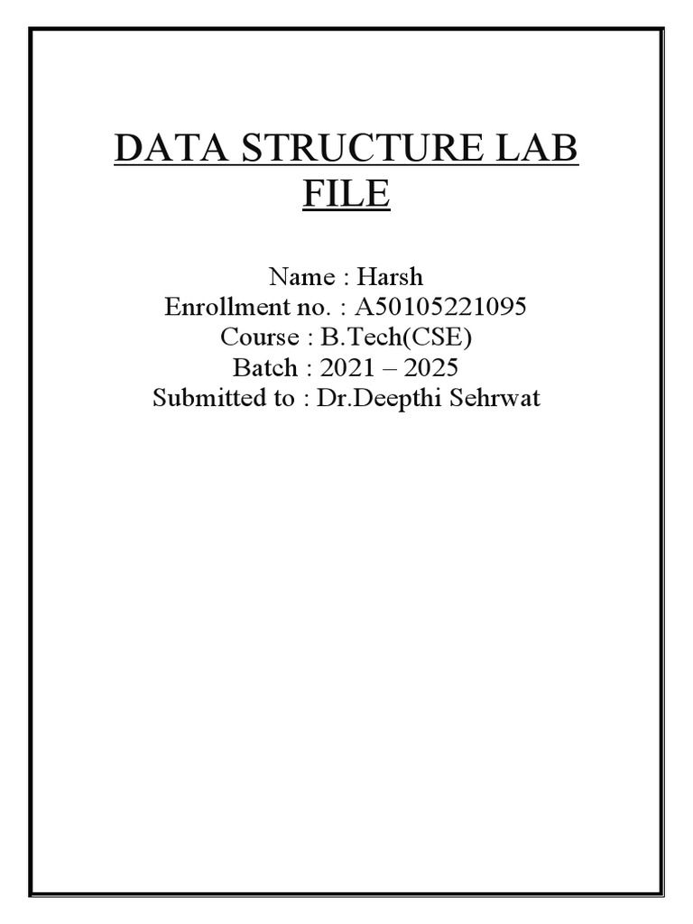 Data Structure File Pdf Array Data Structure Computer Programming 2235