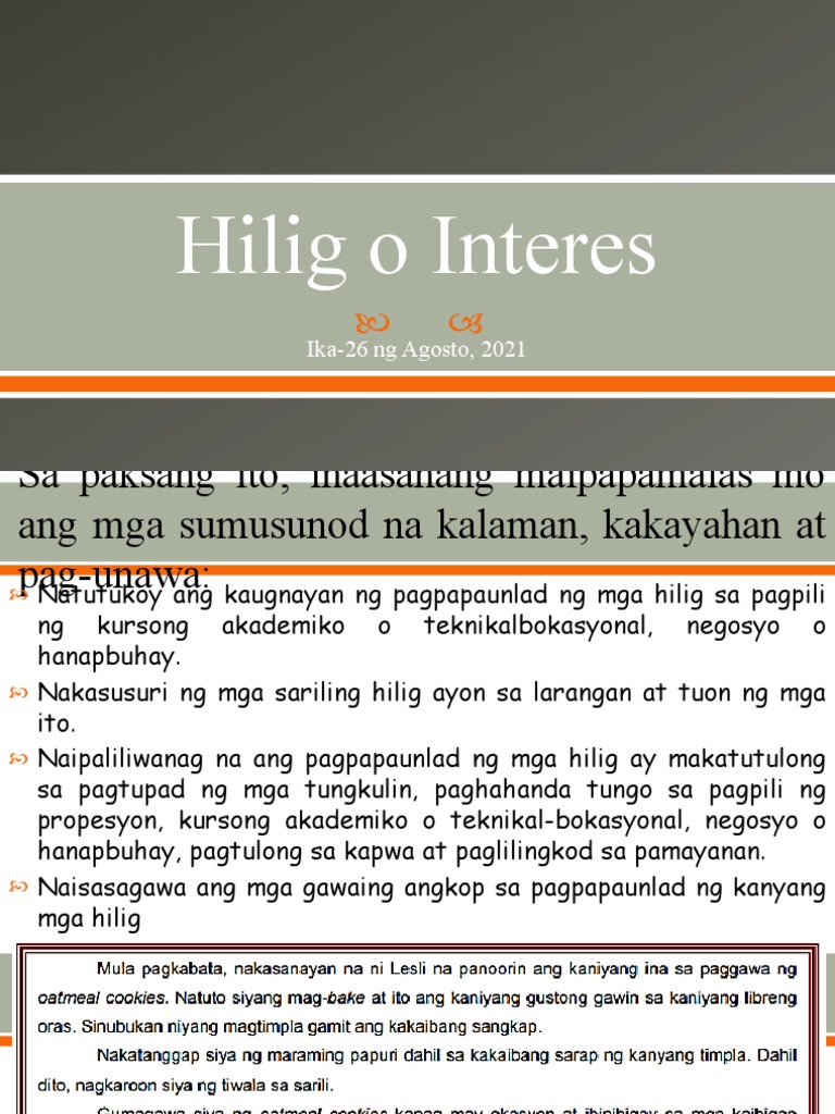 L.3 Hilig o Interes | PDF