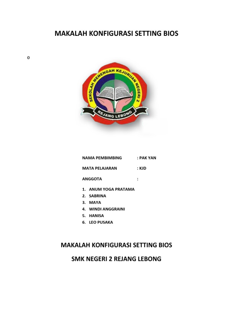 Makalah Konfigurasi Setting Bios | PDF