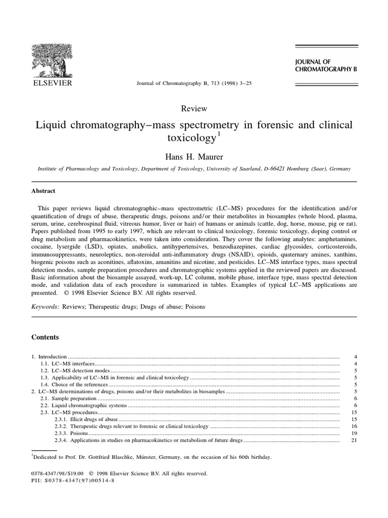 Forenzika | PDF | Mass Spectrometry | Chromatography