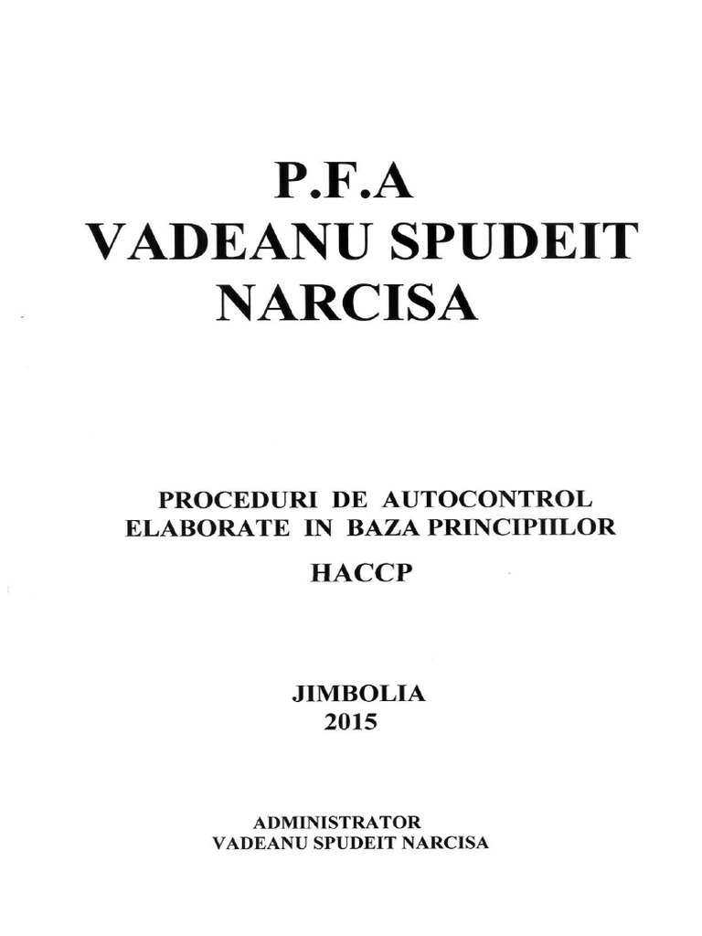 1 Proceduri de Autocontrol | PDF