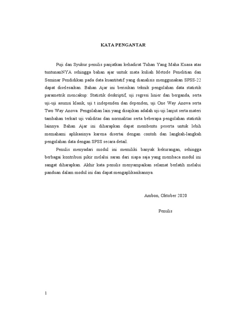 Modul SPSS | PDF | Metode & Bahan Ajar | Komputer