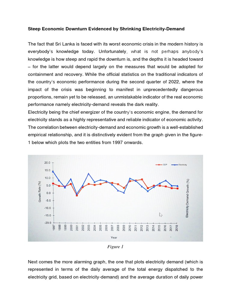 Steep Economic Downturn Evidenced by Shrinking Electricity | PDF ...