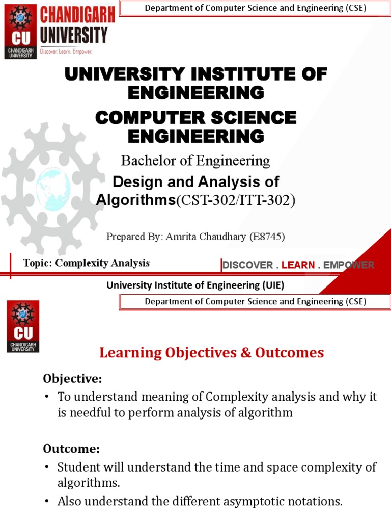 1.2 - Complexity Analysis | PDF | Computational Complexity Theory | Algorithms