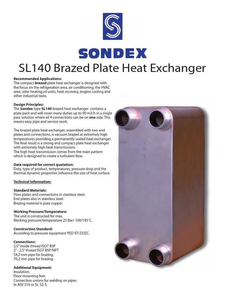 Sondex SL 140 | PDF