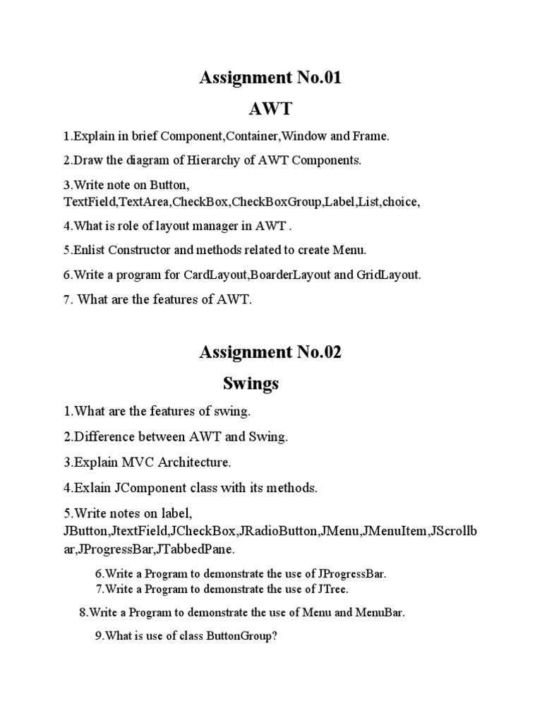 AJP Assignments | PDF
