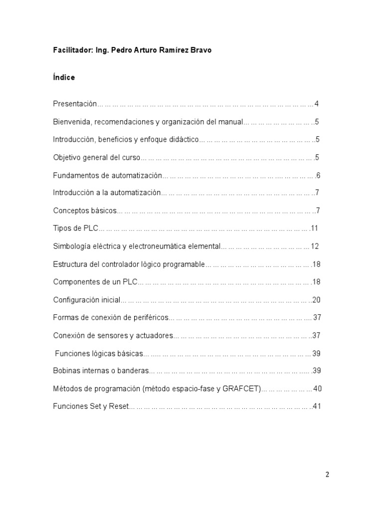 Manual de Participante PLC Basico | PDF | Controlador lógico ...