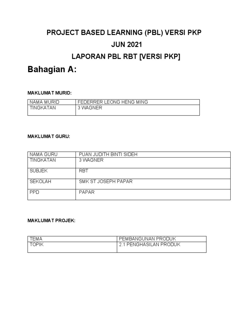 Project Based Learning | PDF