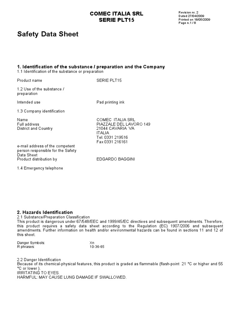Datasheet PLT15 | PDF | Dangerous Goods | Fires