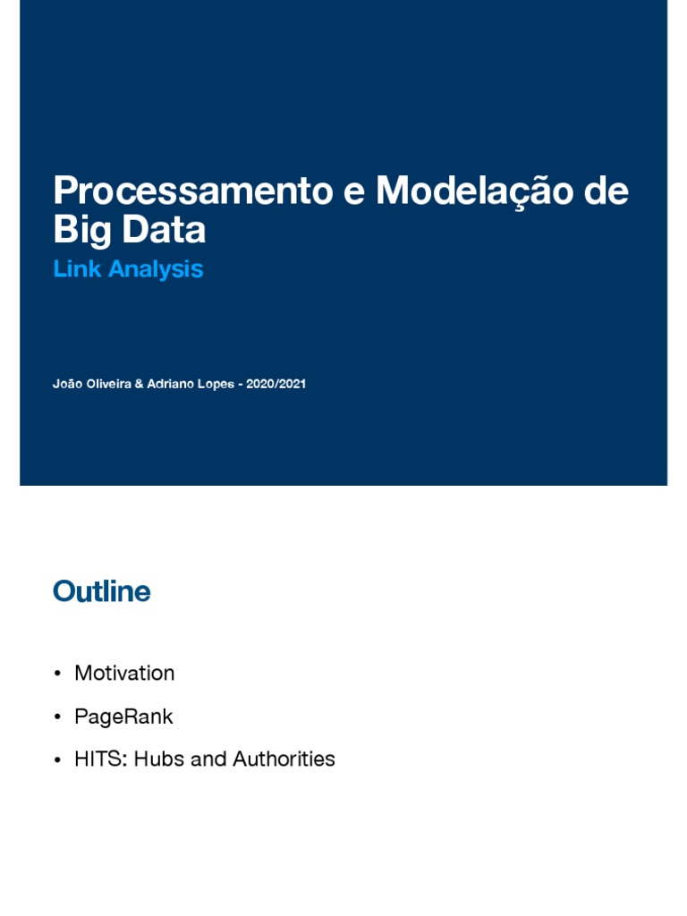 PMBD-07-Link Analysis | PDF | Eigenvalues And Eigenvectors | Markov Chain