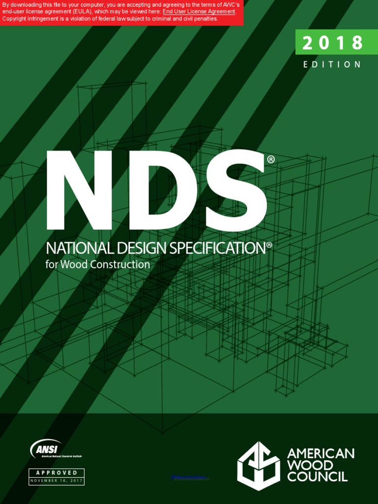 National Design Specification (NDS) For Wood Construction 2018 ...