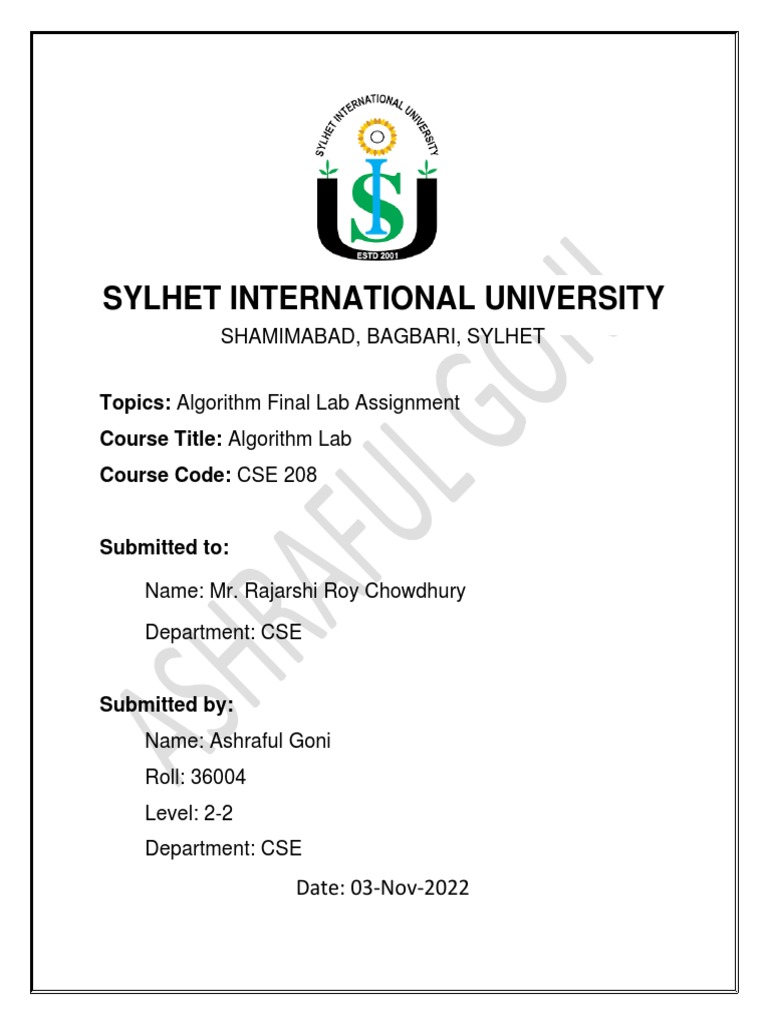 Basic Algorithm Assignment | PDF | Applied Mathematics | Computer Science