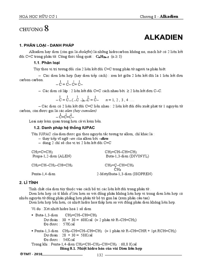 6b.chuong 8 ALKADIENE Đã M Khóa | PDF