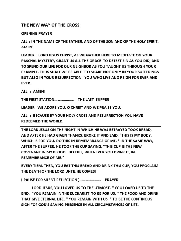 The Stations of the Cross Prayer Guide | PDF | Jesus | Eucharist