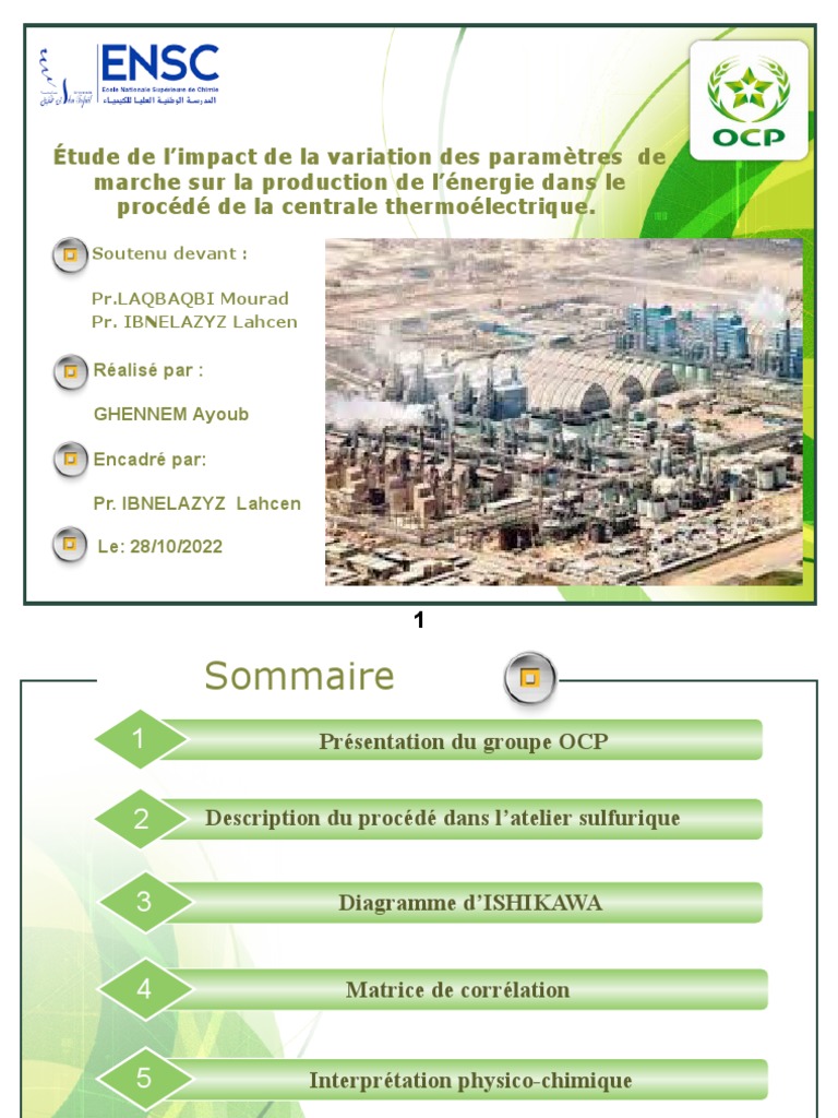 Presentqtion Ocp | PDF | Grandeur physique | Technologie énergétique