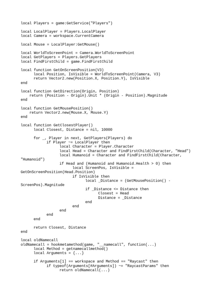 Aimblox BETA SILENT AIM - FREE SCRIPT | PDF