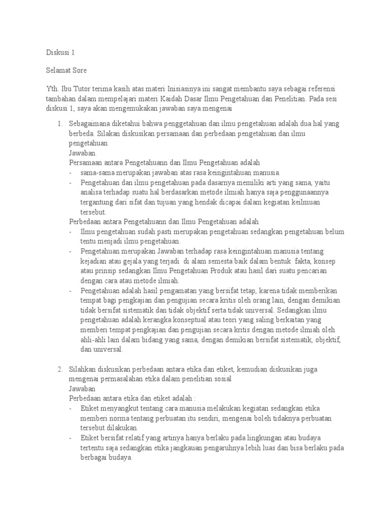 Diskusi 1 ISIP4216 | PDF