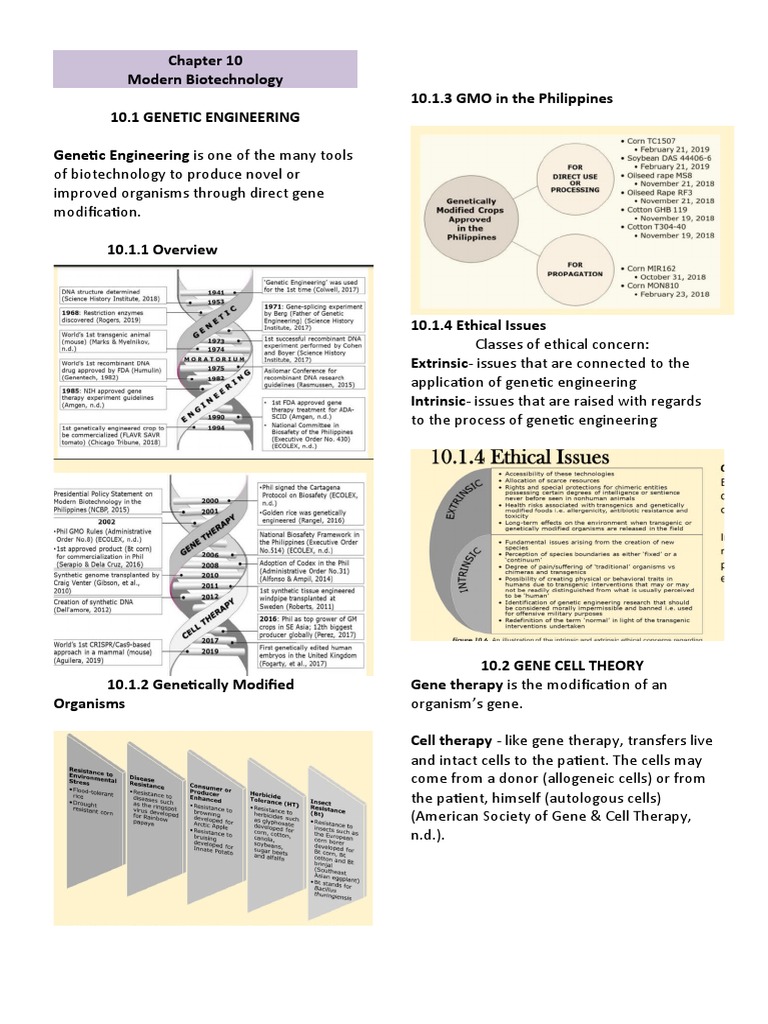 Chapter 10 Modern Biotechnology | PDF | Wellness | Science & Mathematics