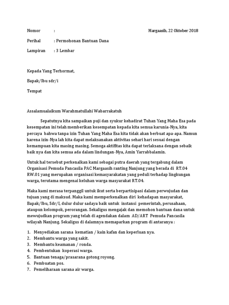 Surat Proposal | PDF