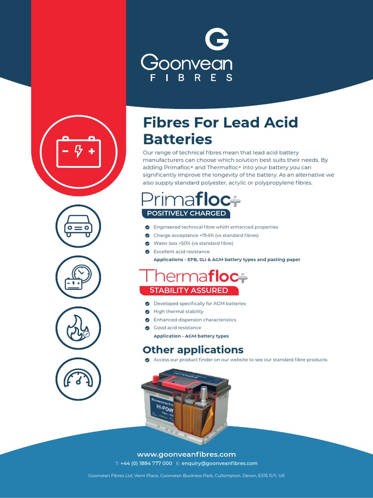Goonvean Fibres - Battery Brochure | PDF | Fibers | Polyester