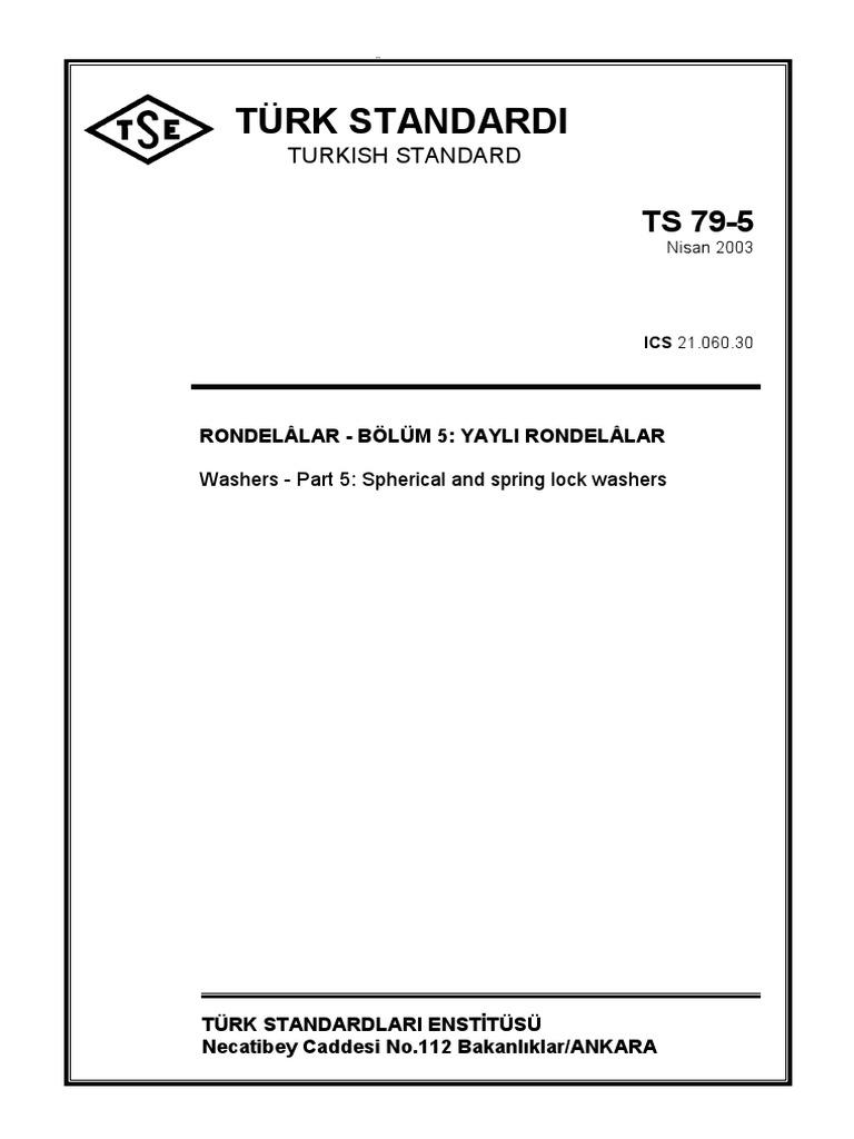 TS 0079-5-Rondelalar-Bölüm 5-Yaylı Rondelalar | PDF