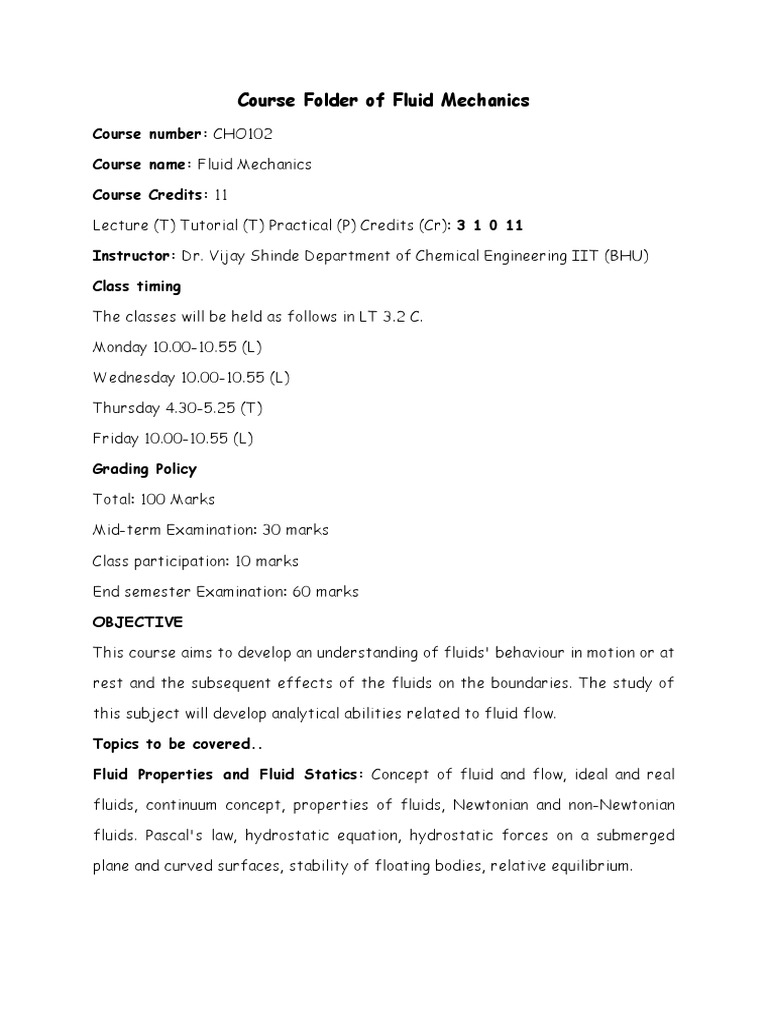 Fluid Mechanics | PDF | Fluid Mechanics | Fluid Dynamics