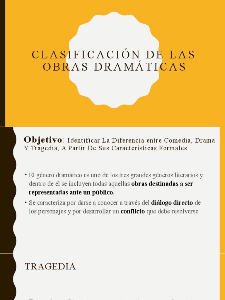 Clasificación de Las Obras Dramáticas | PDF
