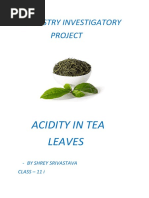 Acidity Analysis of Tea Leaves | PDF