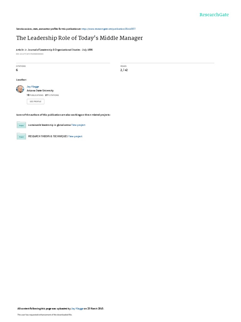 The Vital Role of Today's Middle Manager: Bridging Organizational Unity ...