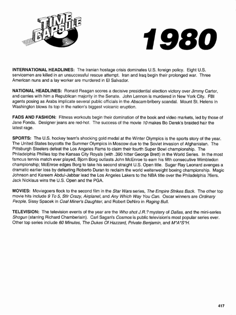 Complete Listing Top Pop Songs 1980 | PDF