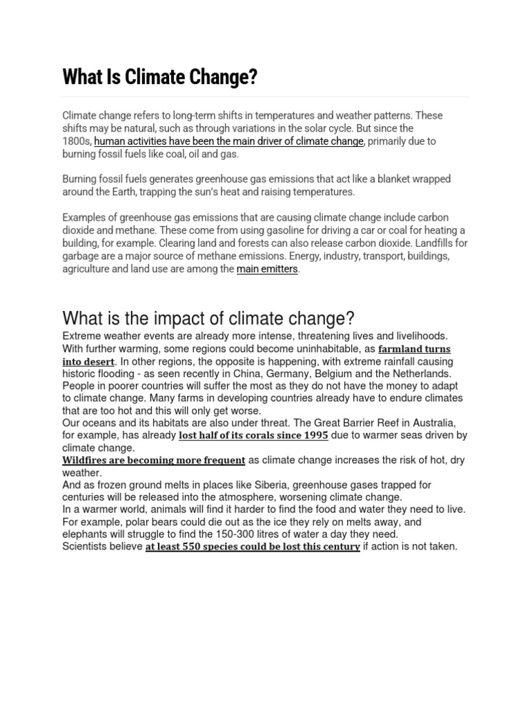 Environmental Claimate Change | PDF | Climate Change | Climate