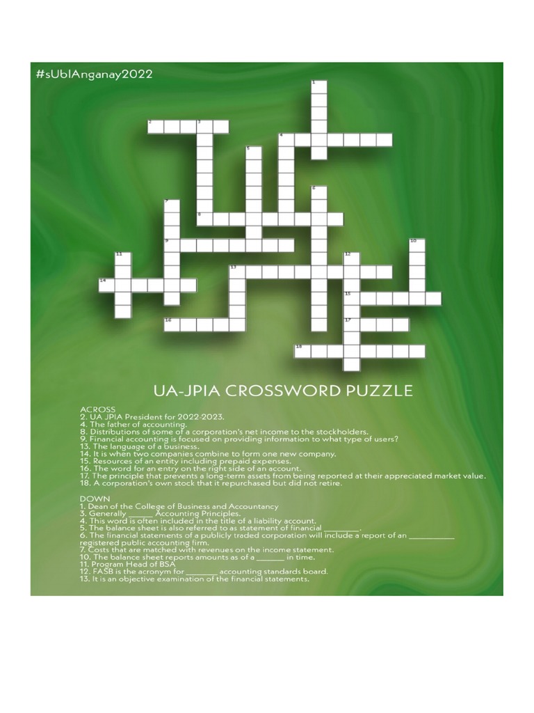 Crossword Puzzle | PDF