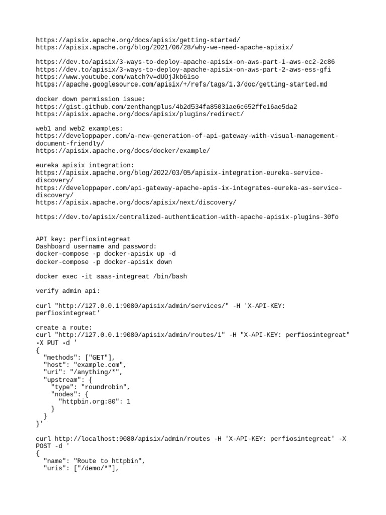 Apisix Info | PDF | Network Protocols | Software Engineering