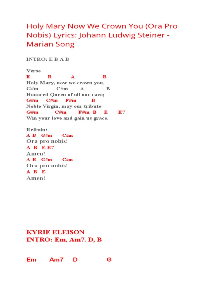 Ocshs Mass Songs | PDF