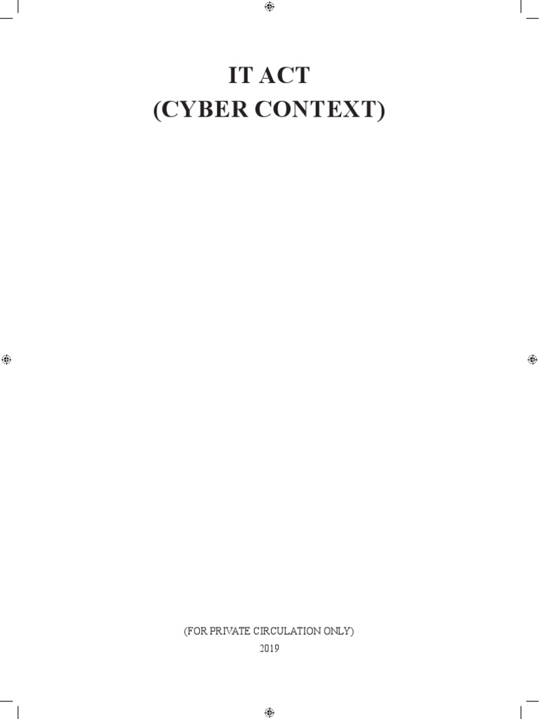 It Act Cyber Context Pdf Security Computer Security