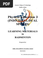 Badminton Sports Project | PDF | Racquet Sports | Athletic Sports