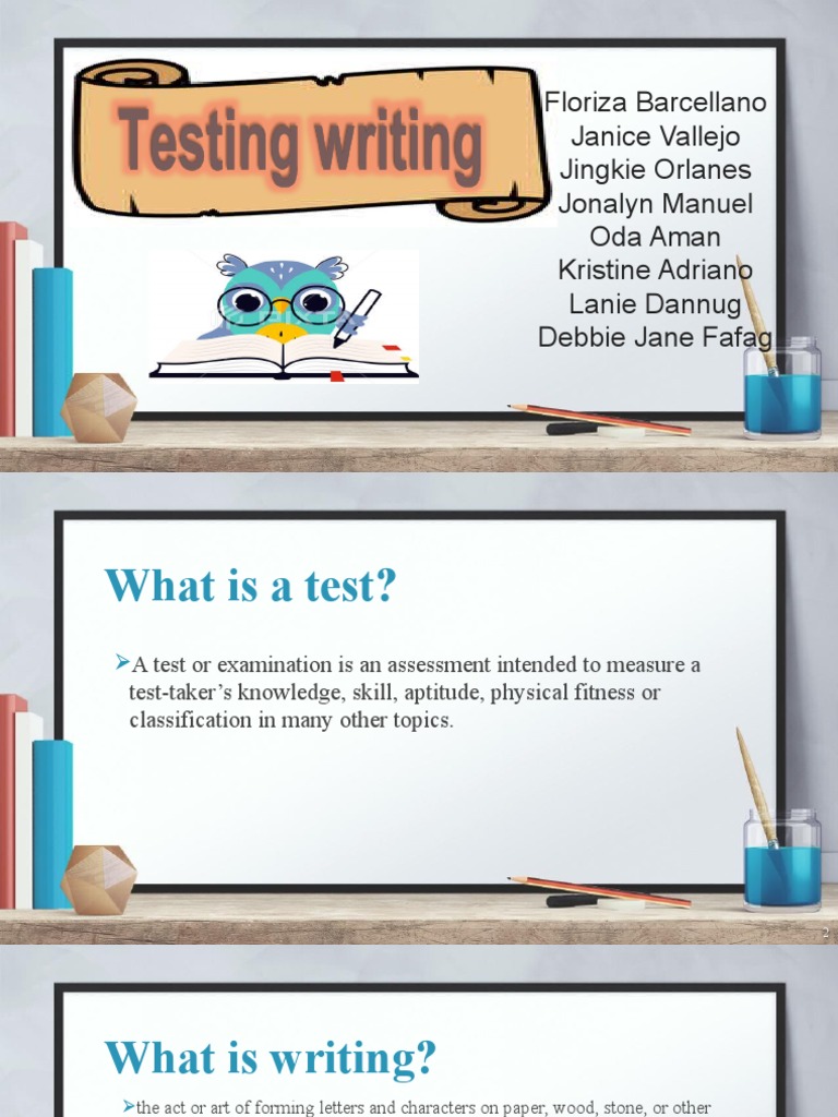 Testing Writing Skills and Assessment | PDF | Multiple Choice ...